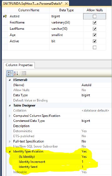 Set Auto increment Column In SQL Server Tech Funda
